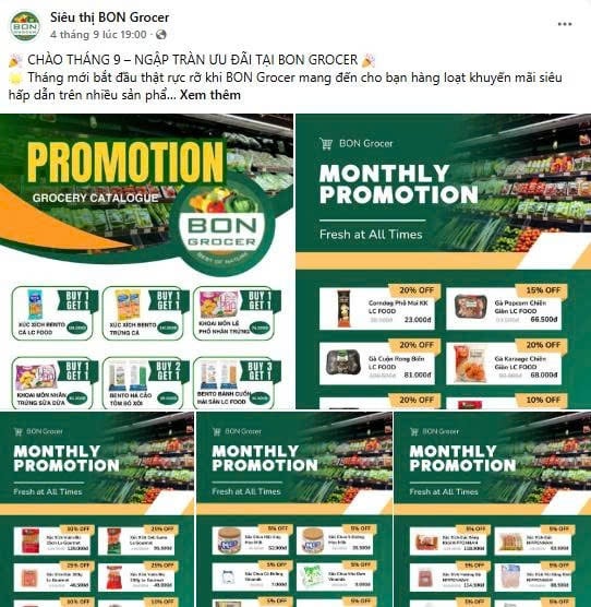 Cập nhật khuyến mãi và sự kiện BON Grocer nhanh chóng qua Fanpage và Z – BON GROCER