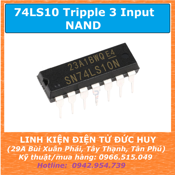 74LS10 7410 Tripple 3 Input NAND – LINH KIỆN ĐIỆN TỬ ĐỨC HUY (29A BÙI XUÂN PHÁI)