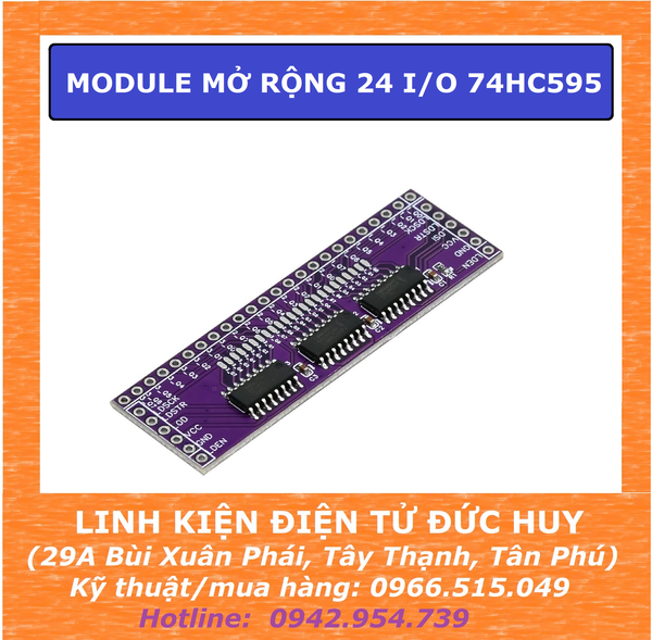 MODULE MỞ RỘNG 24 CHÂN 74HC595 – LINH KIỆN ĐIỆN TỬ ĐỨC HUY (29A BÙI XUÂN PHÁI)