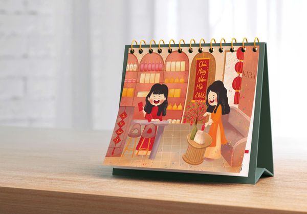 Lịch Bàn An Nhiên 2026 – Thiết Kế Độc Quyền từ Kira International – Meraki Medi