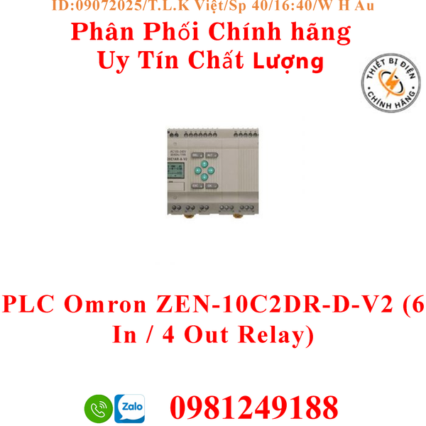 PLC Omron ZEN-10C2DR-D-V2 (6 In / 4 Out Relay) – thietbidienchinhhang
