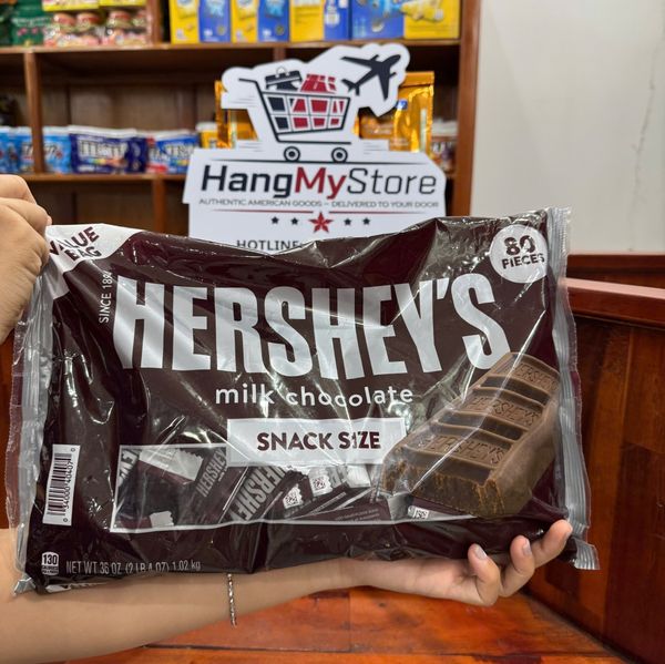 HERSHEY’S MILK CHOCOLATE – SNACK SIZE VALUE BAG (80 Thanh) – Hàng Mỹ ...