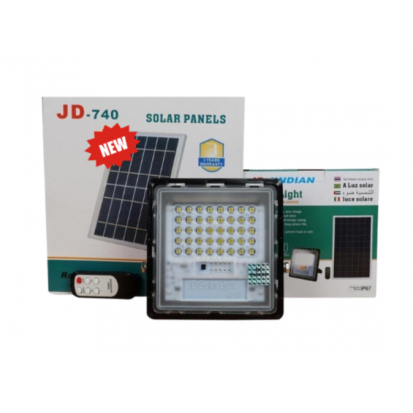 Đèn Pha Led Chống Lóa Năng Lượng Mặt Trời Jindian 40W JD 740 – Hoàng Kim Solar