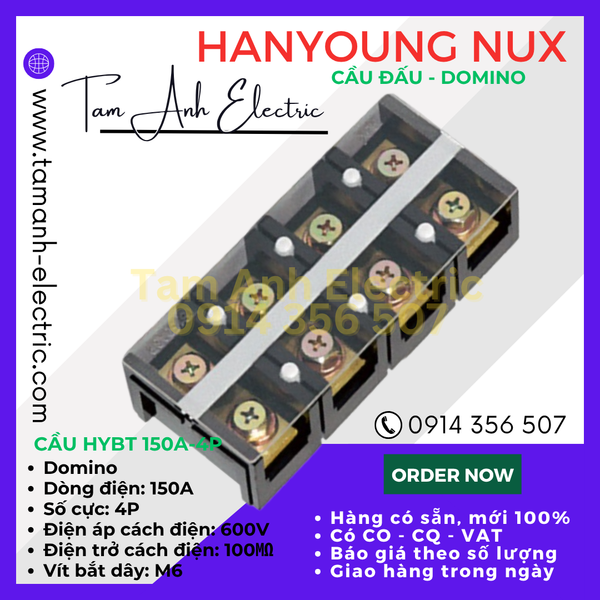 Cầu đấu Domino HYT-1504 HanYoung Hàn Quốc - Cầu Domino HYT 150A 4P Han – Công ty TNHH Thương Mại ...
