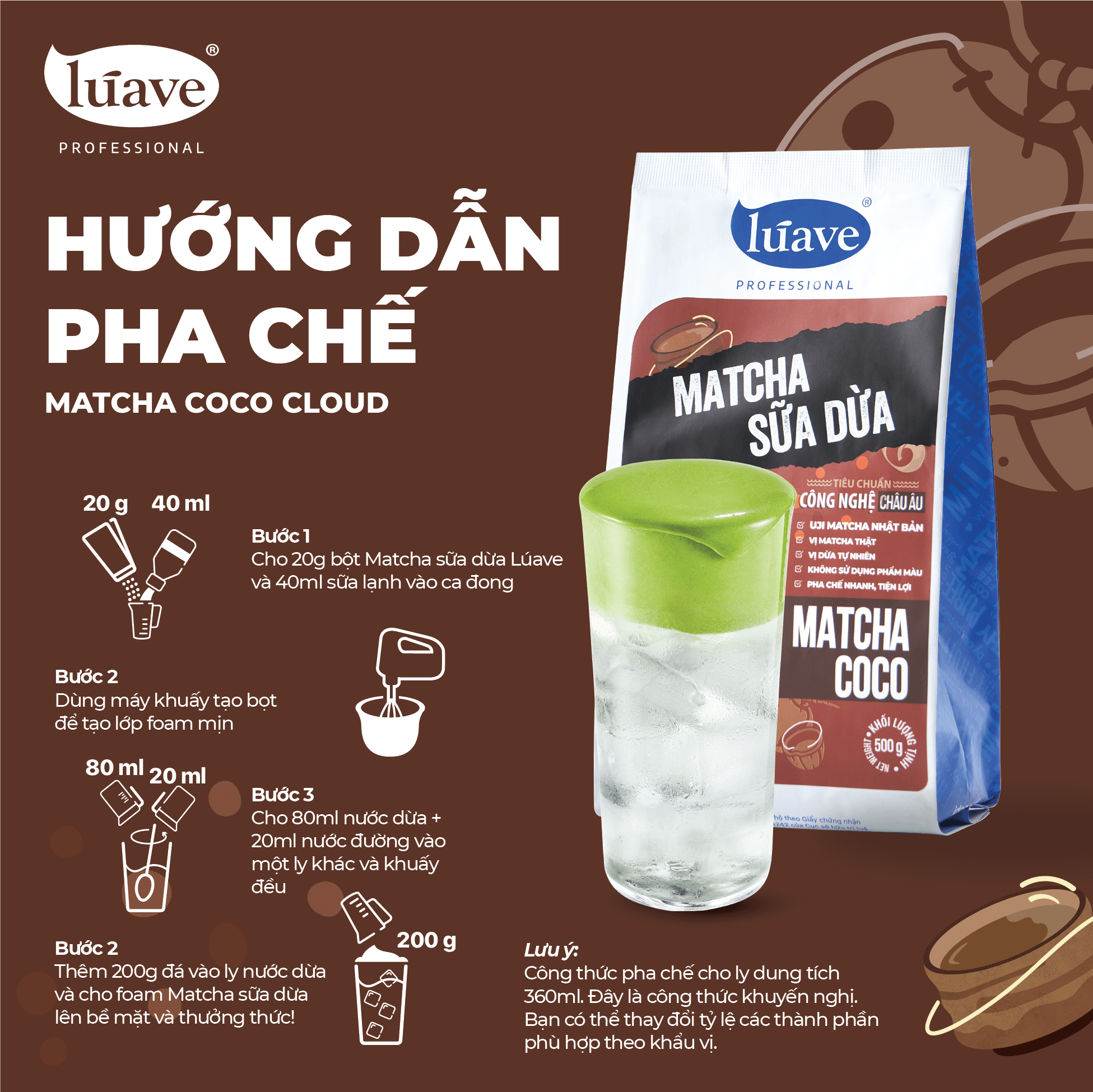 CÔNG THỨC PHA CHẾ MATCHA COCO CLOUD – CHi Gourmet Store