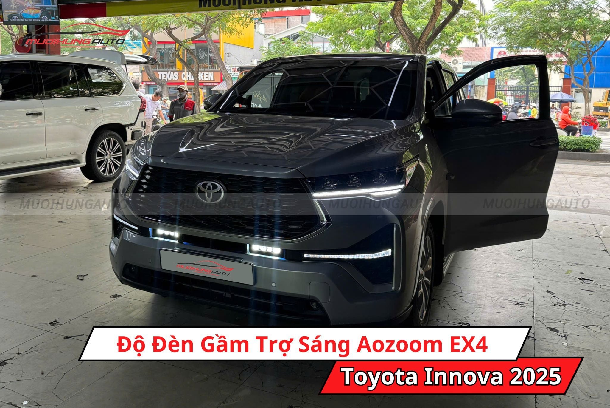 Độ Đèn Gầm Trợ Sáng Aozoom EX4 Cho Xe Toyota Innova 2025 - Mười Hùng Auto
