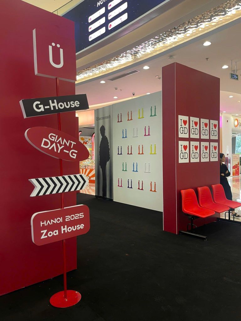 Check-in booth cho fan G-Dragon concert 2025 tại Vincom Ocean Park 2