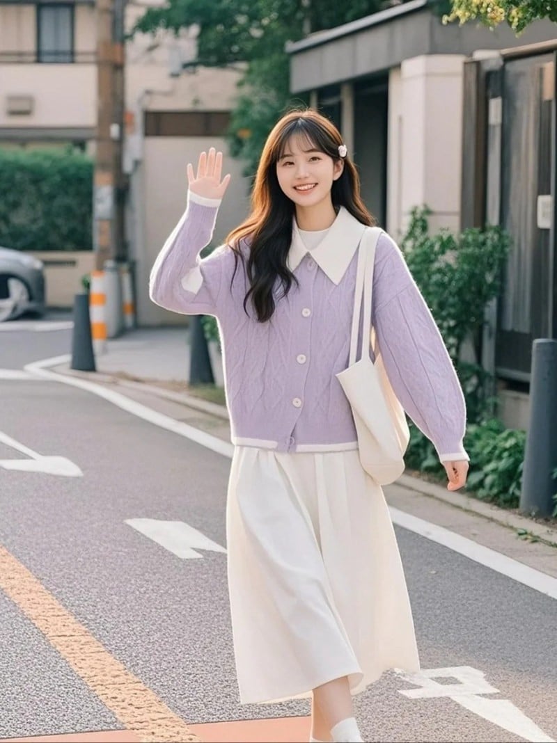 Mách nước 12+ cách phối đồ với màu tím siêu xinh cho nàng