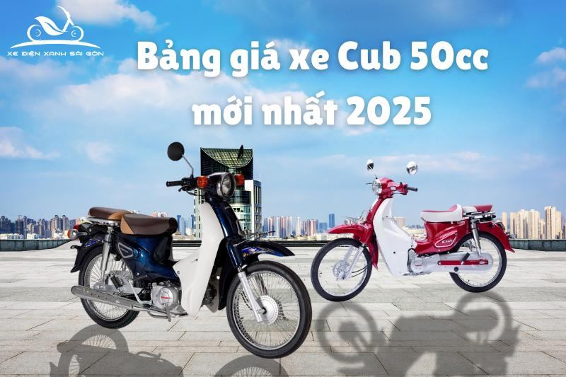 Bảng giá xe Cub 50cc mới nhất 2025 | Honda & các phiên bản