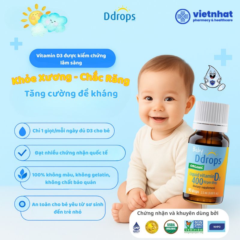 So Sánh Baby Ddrops Vitamin D3 Với Vitamin D3 Drops Ostelin