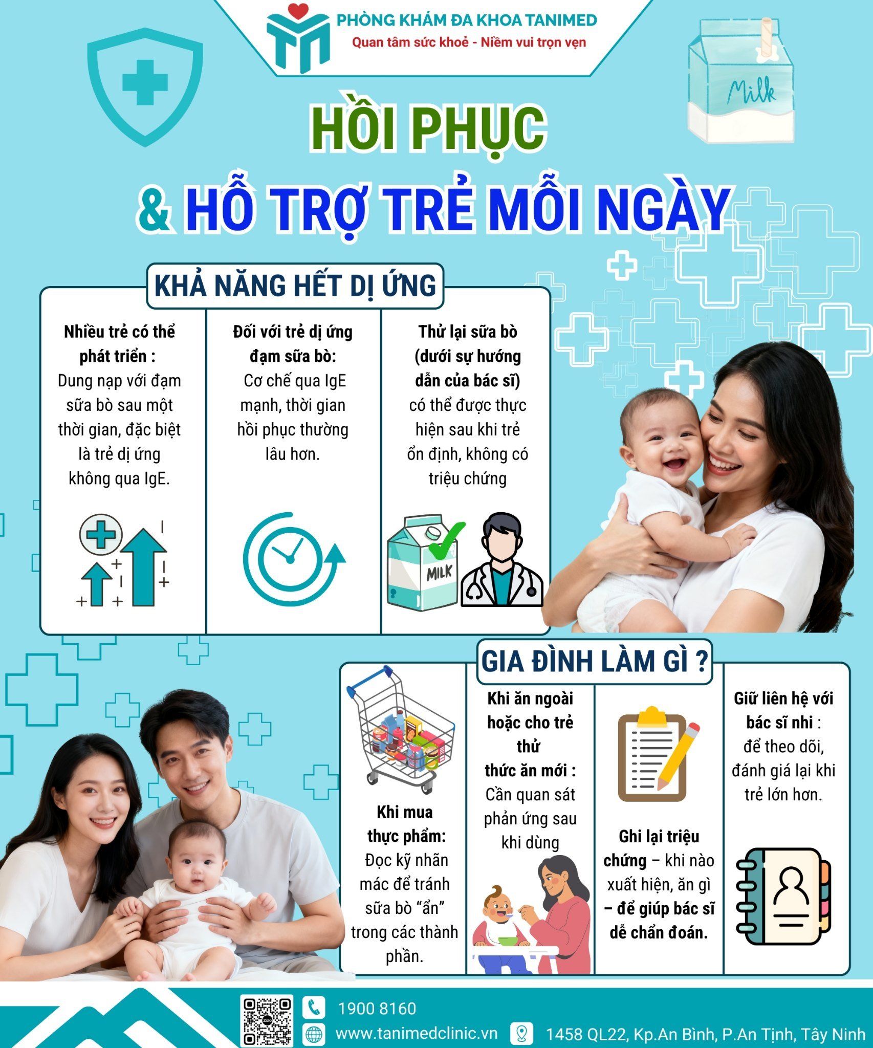 Dị Ứng Đạm Sữa Bò: Triệu Chứng,Chẩn Đoán & Điều Trị - PKDK Tanimed