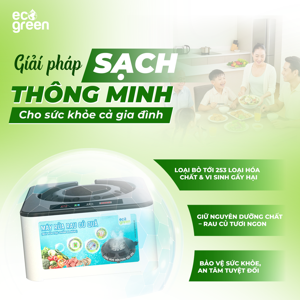 Máy Rửa Thực Phẩm Đa Năng EcoGreen Hoạt Động Như Thế Nào? – META GREENS ION KIỀM ĐIỆN PHÂN