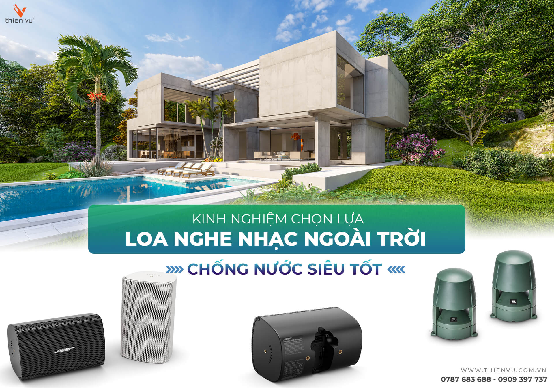 Kinh Nghiệm Chọn Lựa Loa Nghe Nhạc Ngoài Trời - Chống Nước Siêu Tốt