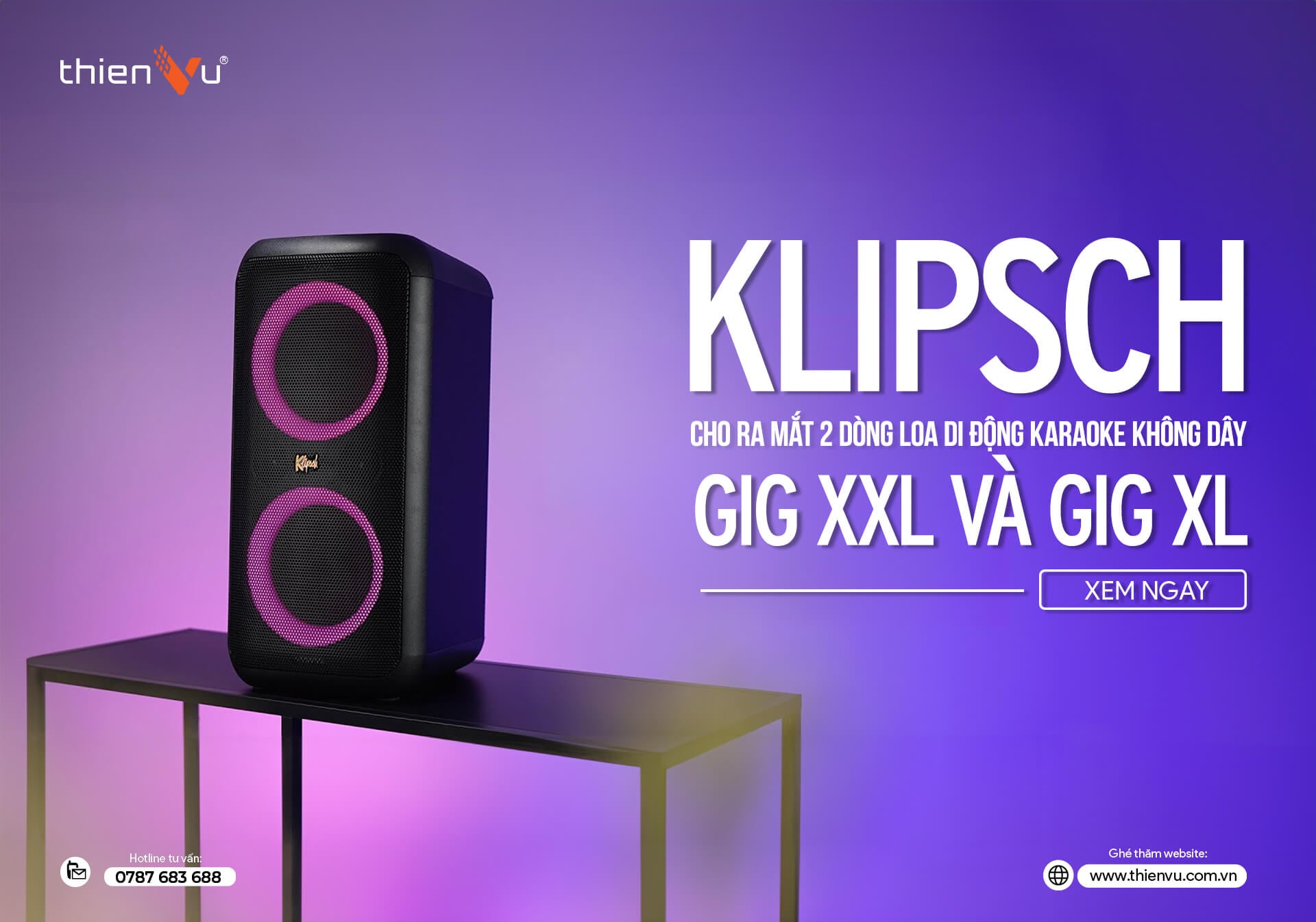 Klipsch Cho Ra Mắt 2 Dòng Loa Di Động Karaoke Không Dây: GIG XXL Và GI