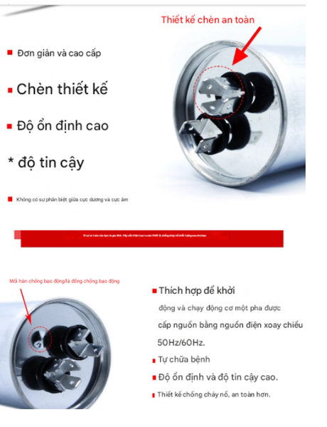 Tụ Đề Khởi Động Điều Hòa 40uF CBB65 – ĐIỆN TỬ TUYẾT NGA