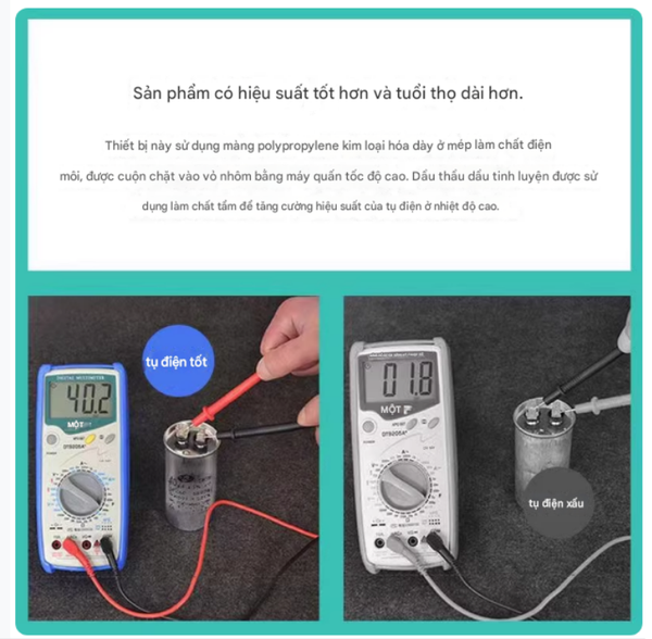 SENJU Tụ Đề Khởi Động Điều Hòa 40uF CBB65 – ĐIỆN TỬ TUYẾT NGA