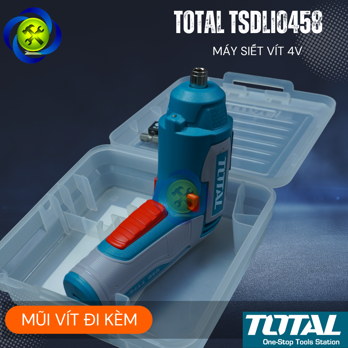 Máy Siết Vít Dùng Pin 4V TOTAL TSDLI0458 Kèm Mũi Vít – CÔNG TY TNHH ...