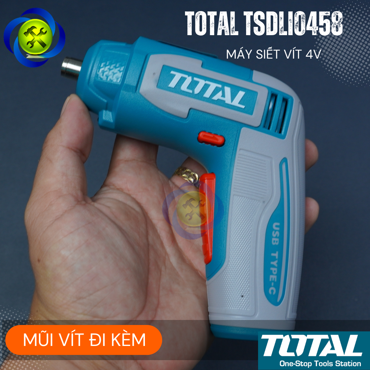 Máy Siết Vít Dùng Pin 4V TOTAL TSDLI0458 Kèm Mũi Vít – CÔNG TY TNHH ...