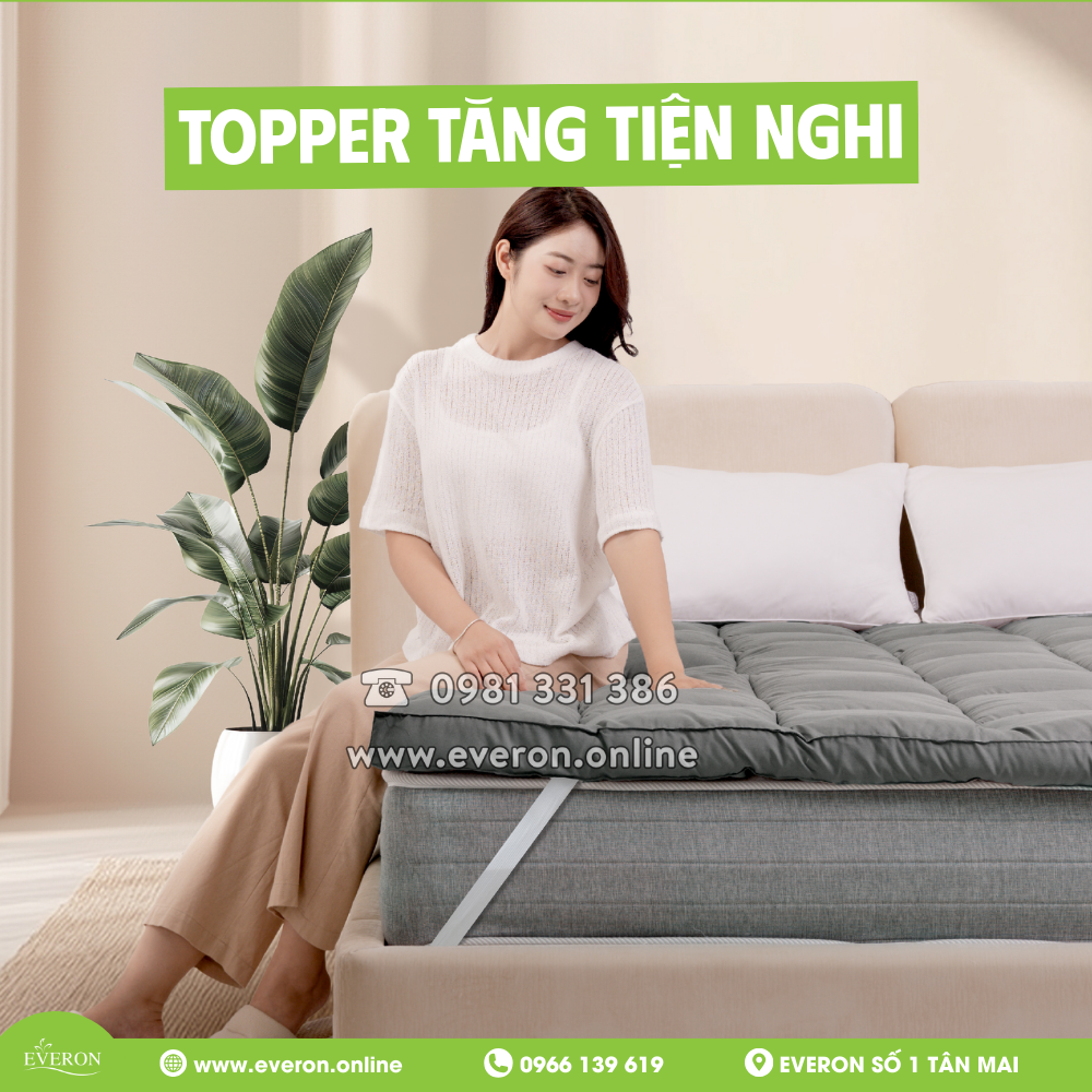Topper Everon | Tấm Tăng Tiện Nghi Tạo Độ Êm Cho Đệm Giá Tốt Nhất ...