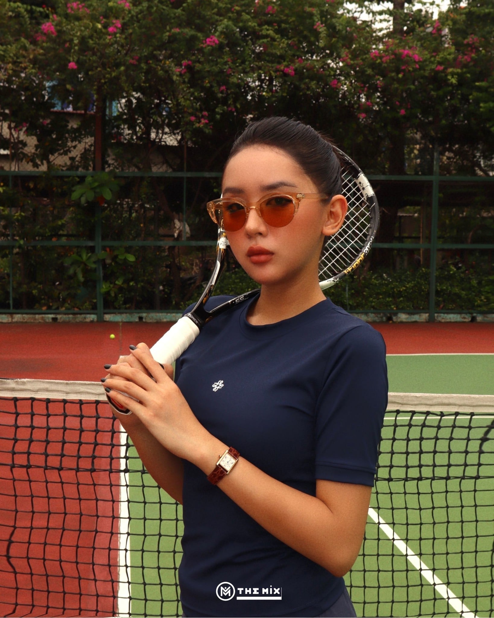 Áo thể thao nữ Elle Tee - Xanh Navy - PicknMix – The Mix - Hàng Chính Hãng