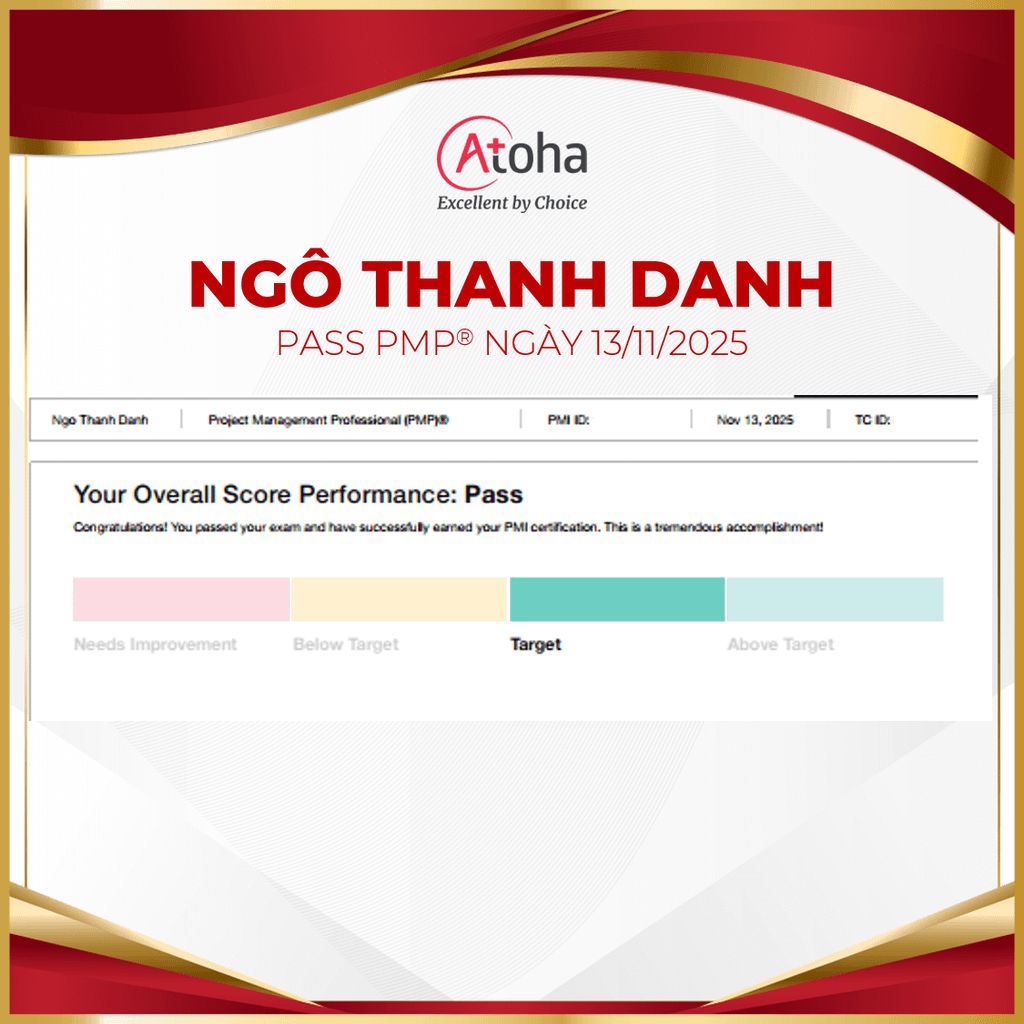 Ngô Thanh Danh, PMPPRO51, pass PMP® ngày 13/11/2025 – Atoha