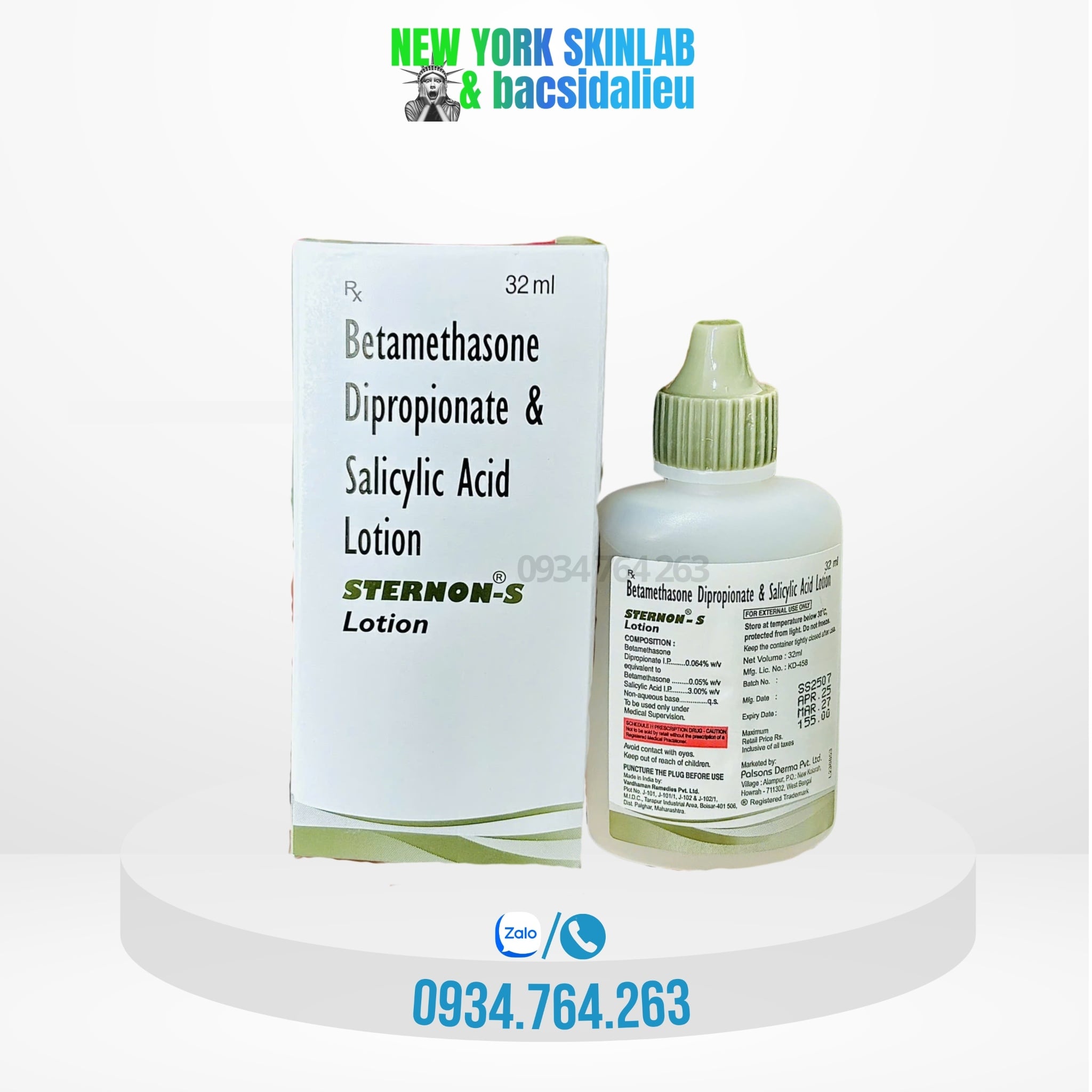 Cách sử dụng Sternon-S Lotion Giảm viêm, bong sừng làm dịu da hiệu quả ...