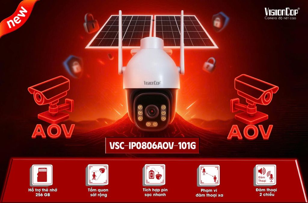 Với AOV Camera VSC-IP0860AOV-101G, mọi bất tiện đều biến mất Bạn sở ...