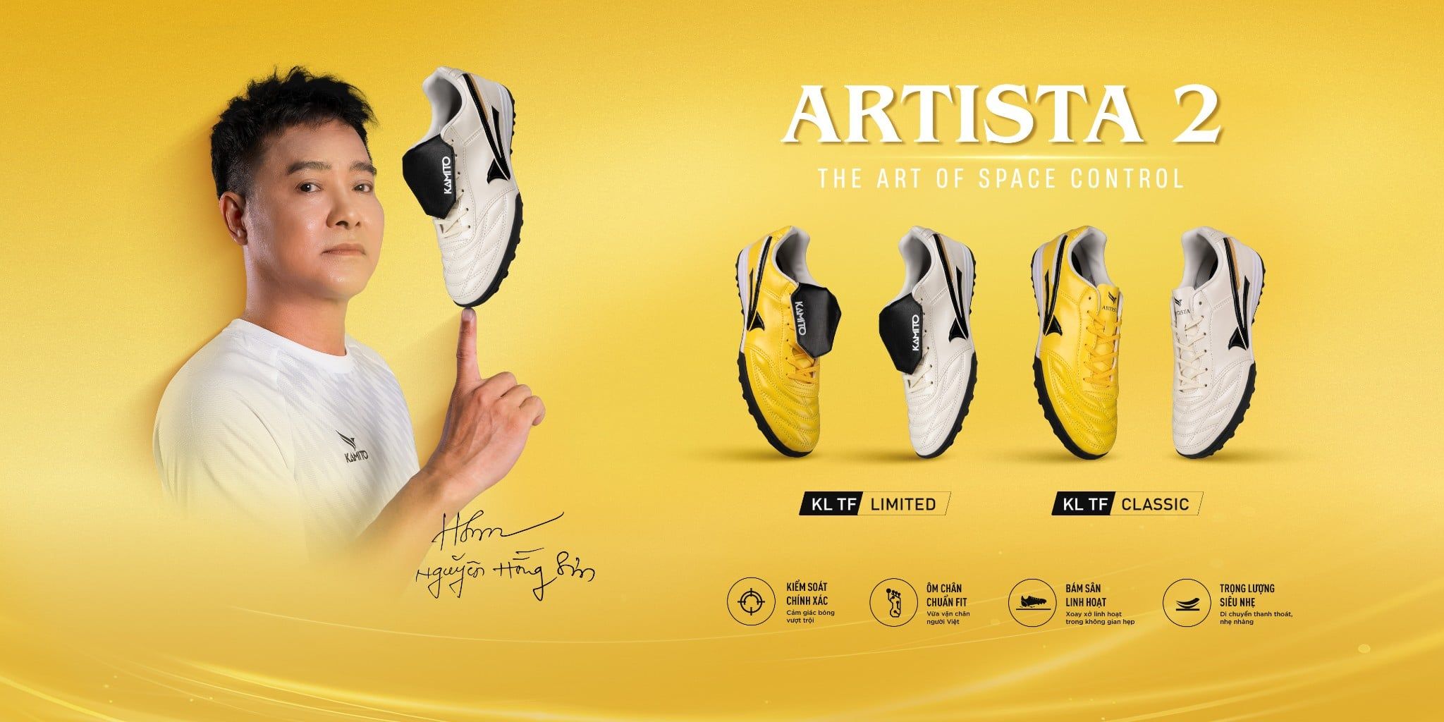 RA MẮT GIÀY BÓNG ĐÁ KAMITO ARTISTA 2