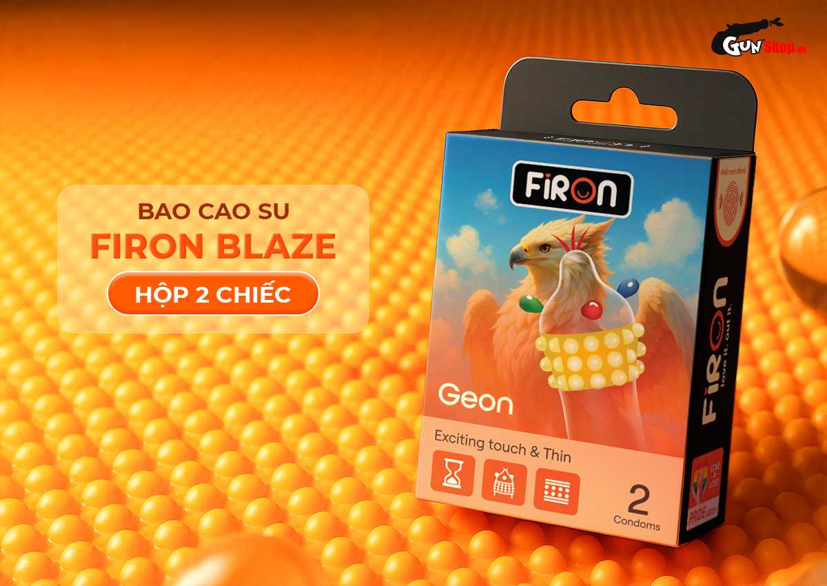 Bao cao su Firon Geon gai lớn bi silicon kích thích cực mạnh