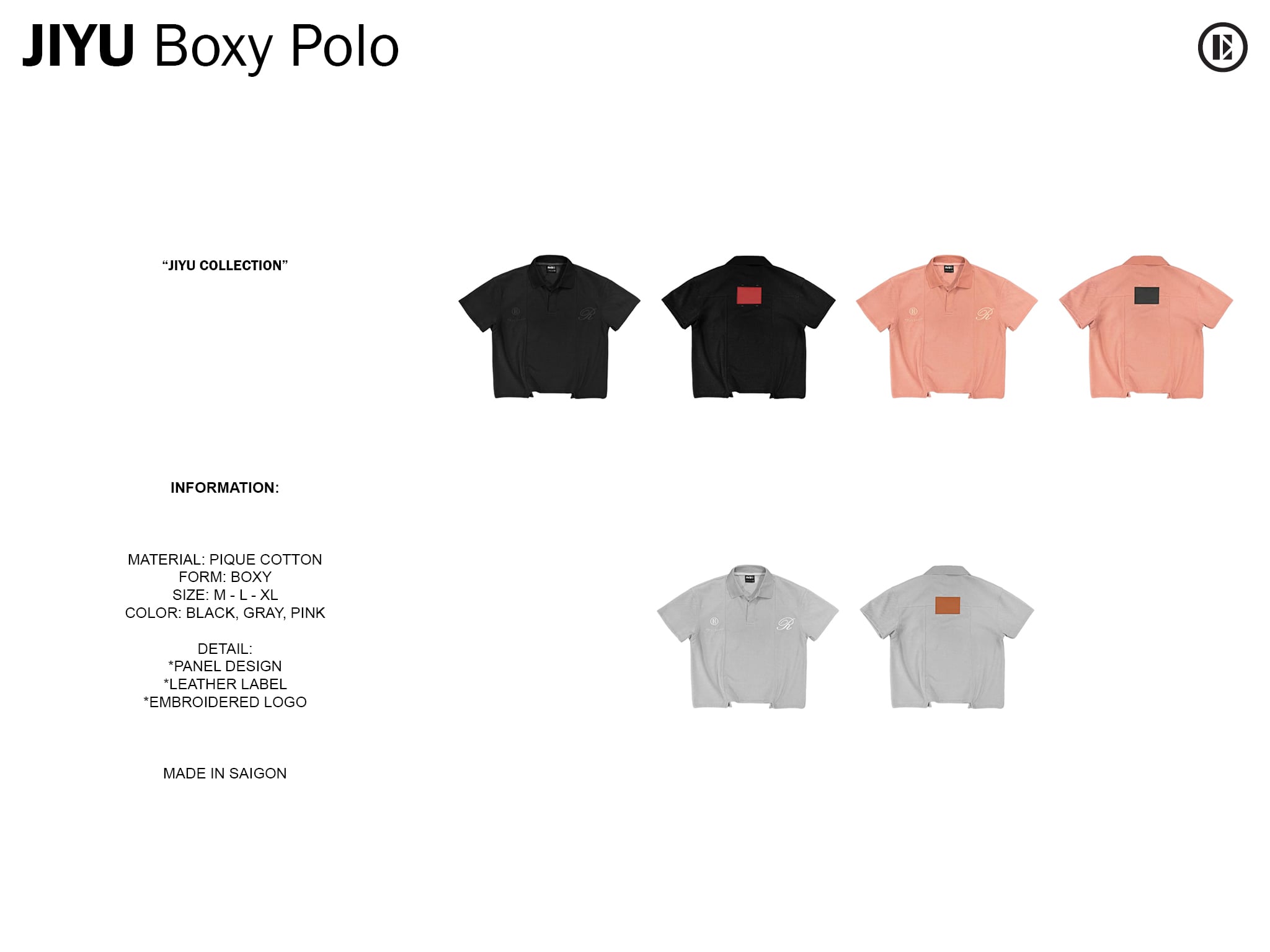JIYU Polo BLACK – RVB - RANVERBAE OFFICIAL