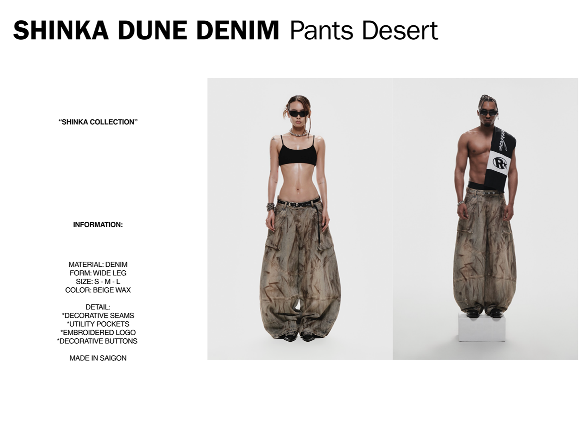 SHINKA DUNE DENIM Pant DESERT – RVB - RANVERBAE OFFICIAL