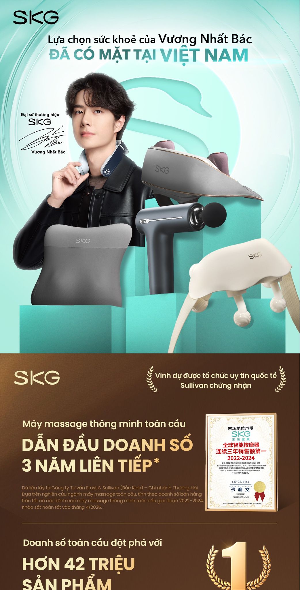 Máy massage cổ vai gáy SKG H5 Mini Smart-link Việt Nam