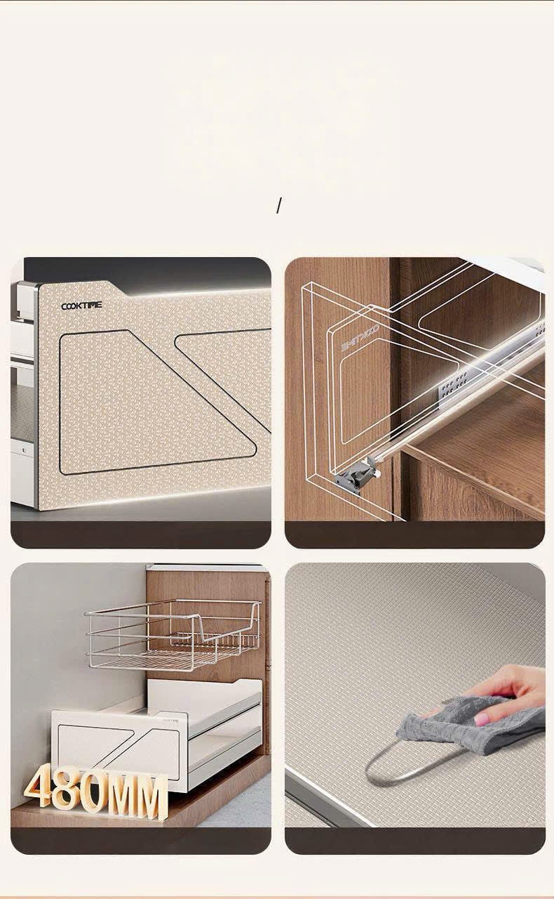 KỆ CHÉN DĨA 1,5 TẦNG - CỬA MỞ - PHỤ KIỆN BẾP THÔNG MINH – Lalan