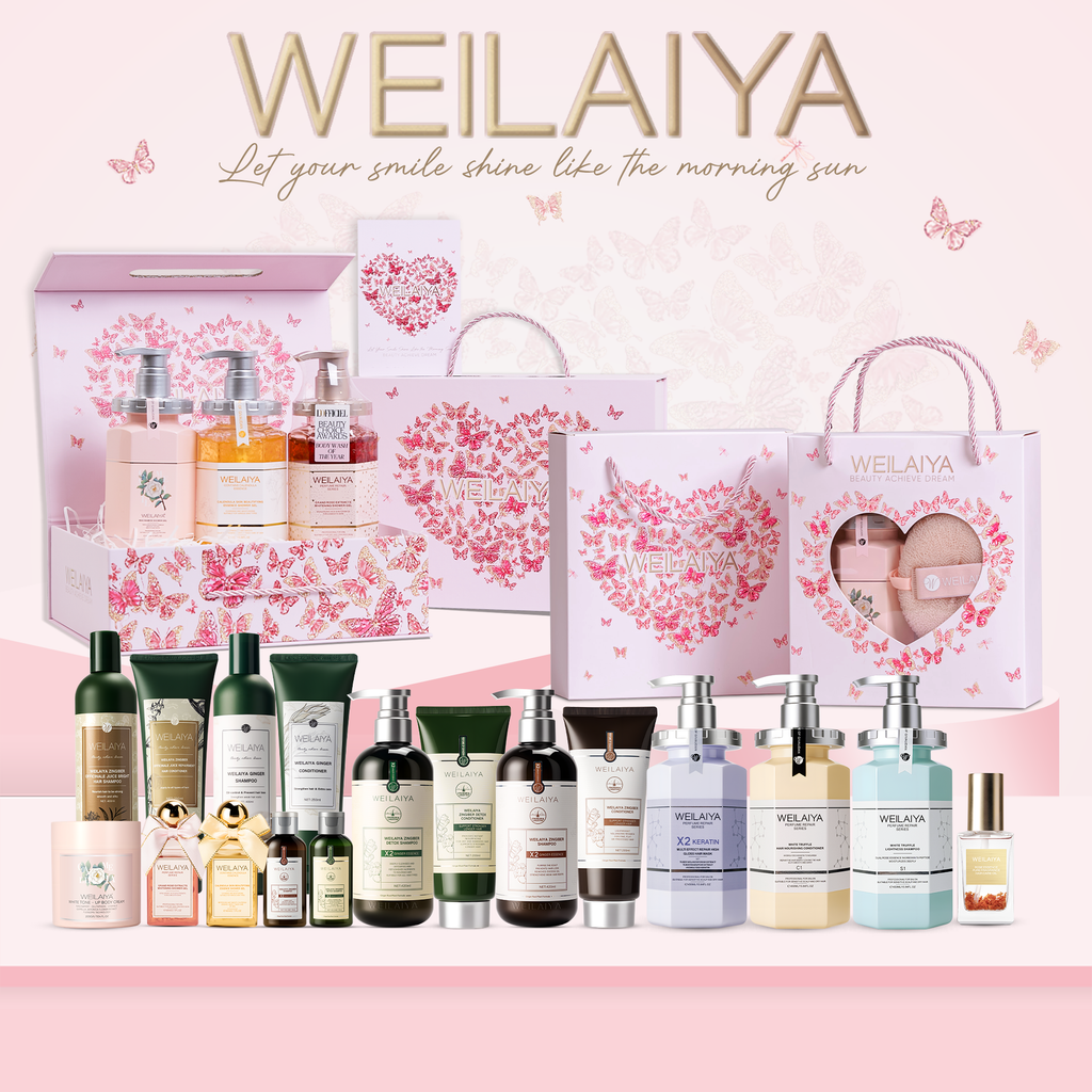 Hộp quà Vũ Khúc Cánh Bướm Dầu gội phủ bạc dưỡng tóc Weilaiya - Màu đen ...