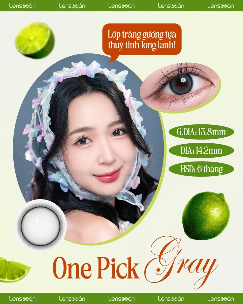One Pick Gray – Lens Xám Trong Veo Chân Ái Cho Newbie