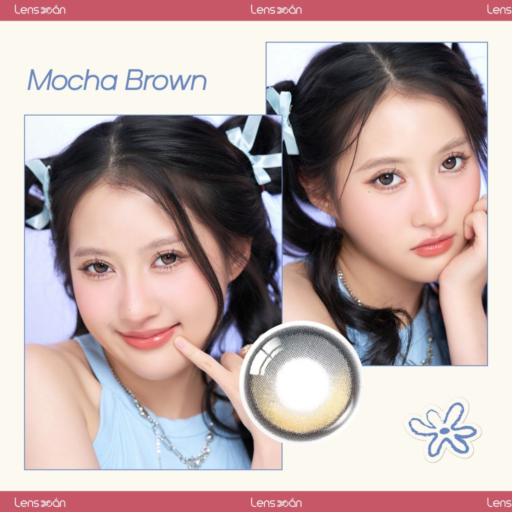 BIG GLOWY MOCHA BROWN – Lens nâu mocha cho đôi mắt to tròn tự nhiên