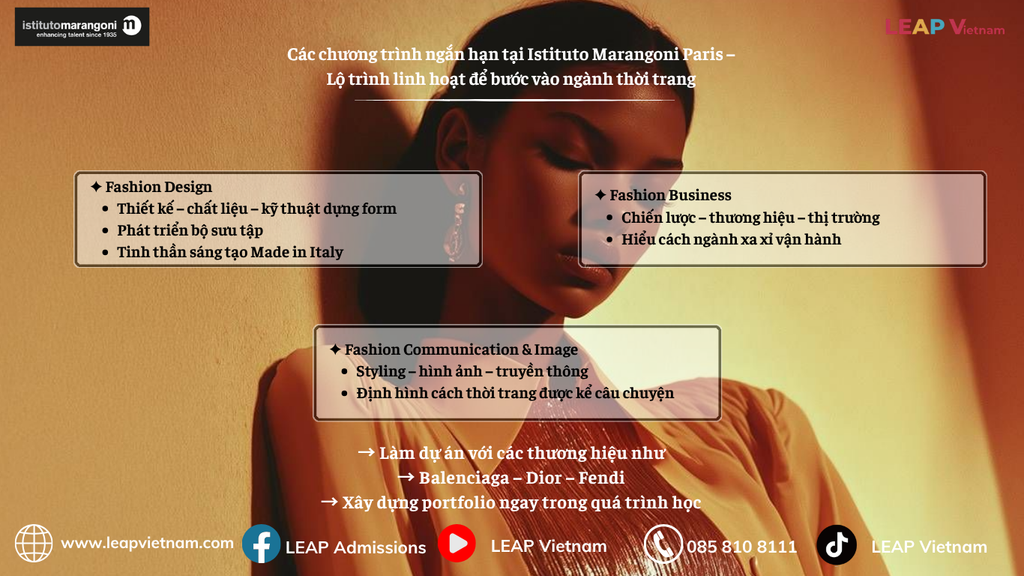 Du học Pháp - Chương trình cử nhân tại Istituto Marangoni Milan – Quy ...