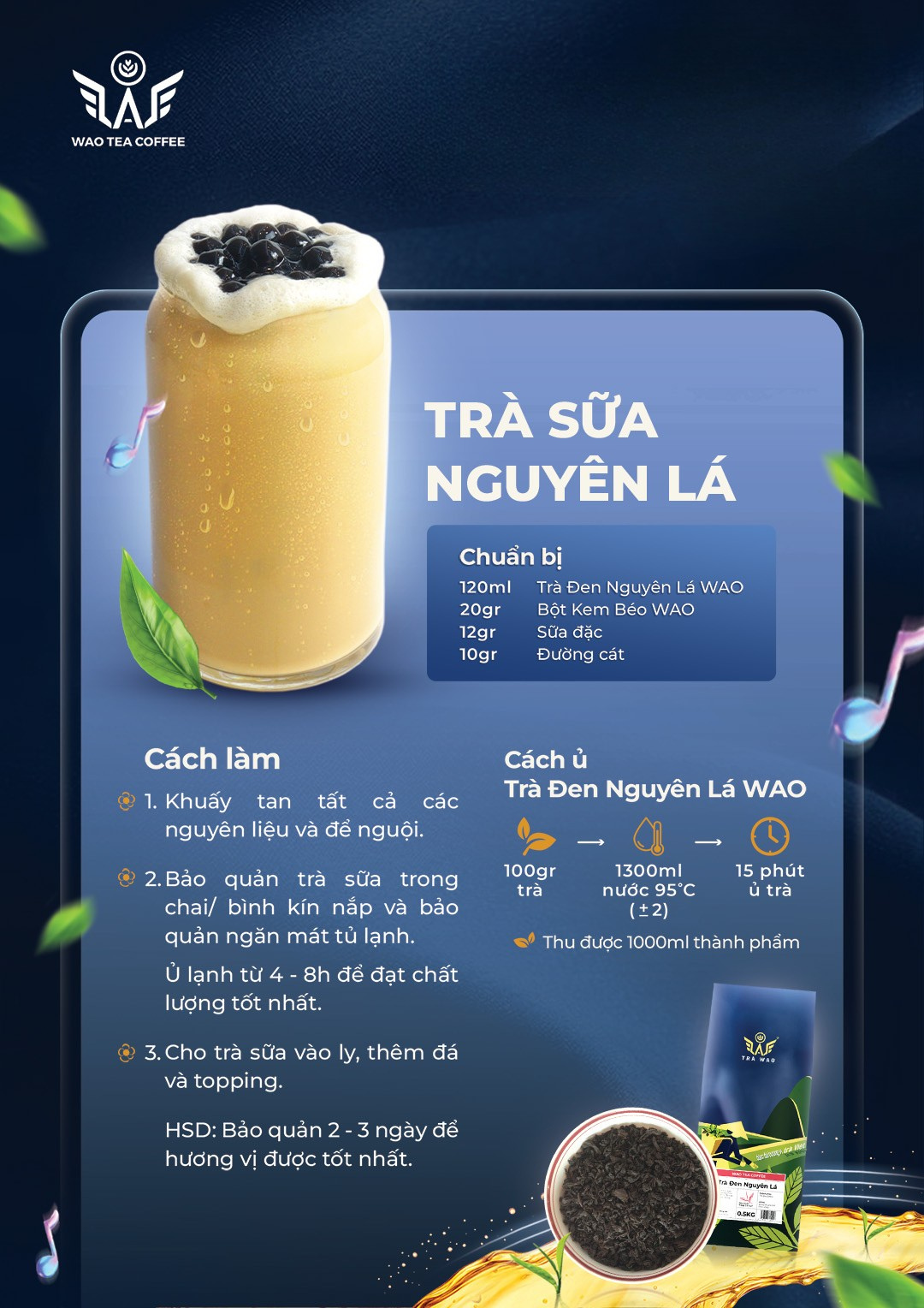 Trà Sữa Nguyên Lá – WAO Tea Coffee