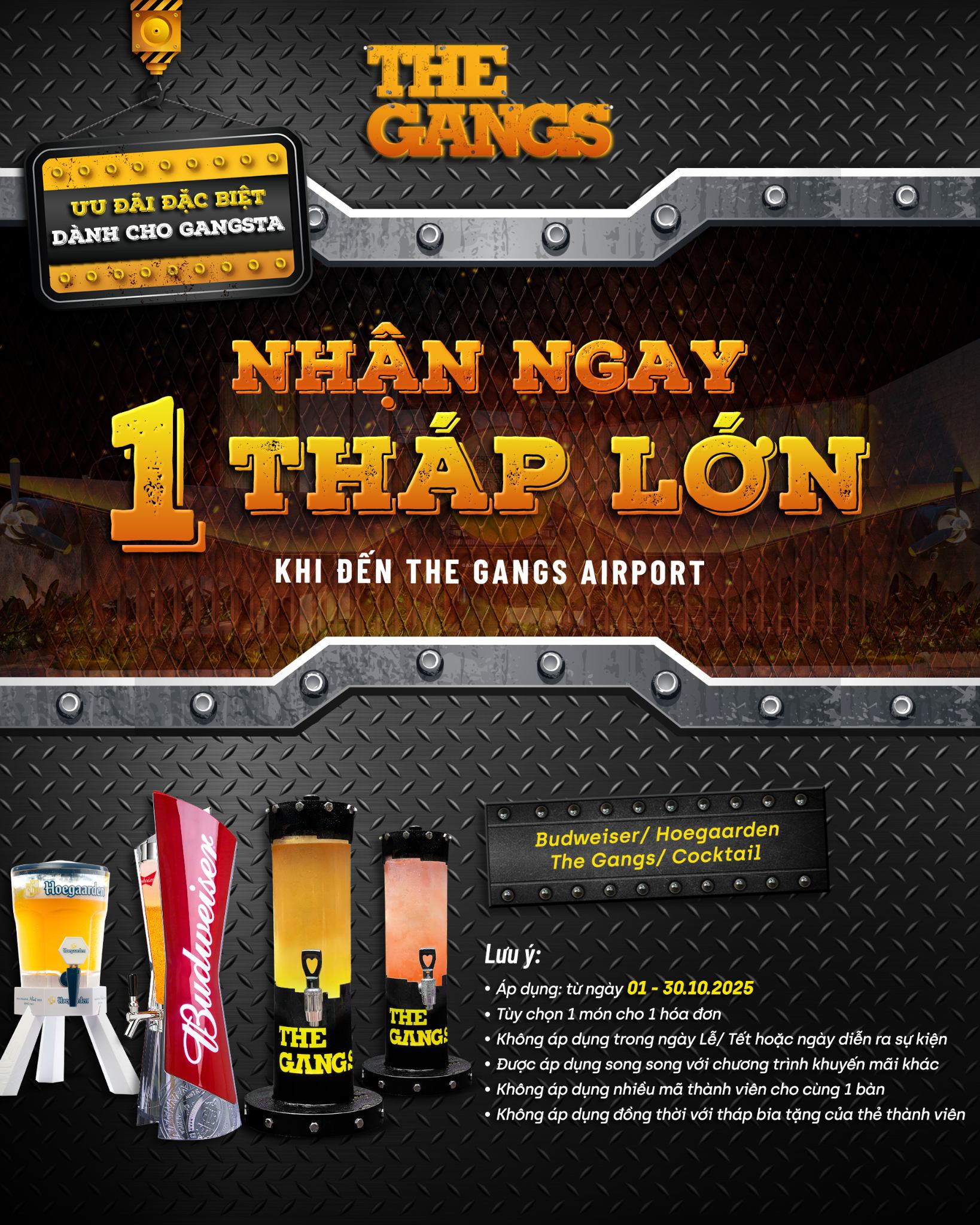 Thành viên The Gangs - Nhận tháp lớn tại The Gangs Airport