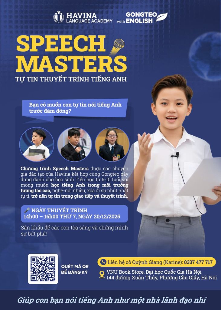 🌟 Speech Masters – Tự tin thuyết trình tiếng Anh 🌟 – Havina Language ...
