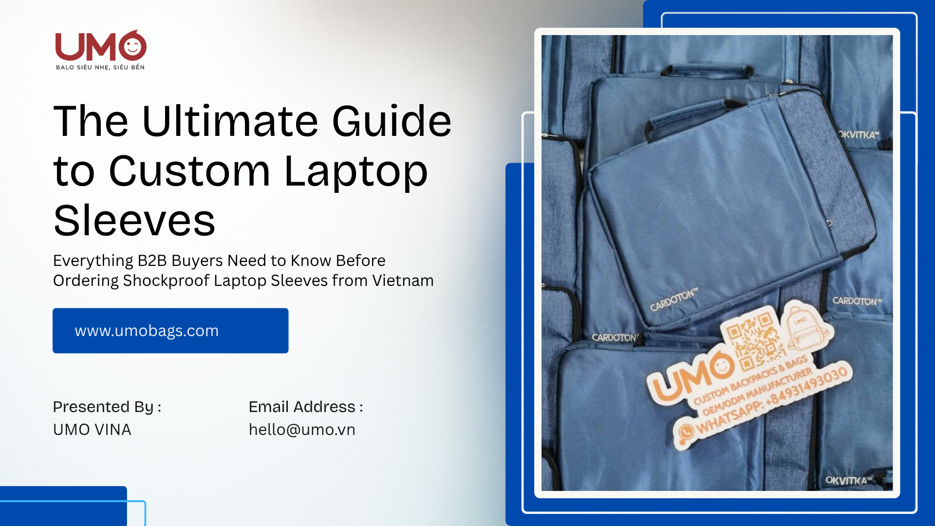 Custom Laptop Sleeves: OEM/ODM Guide for B2B Buyers | UMO Vietnam ...