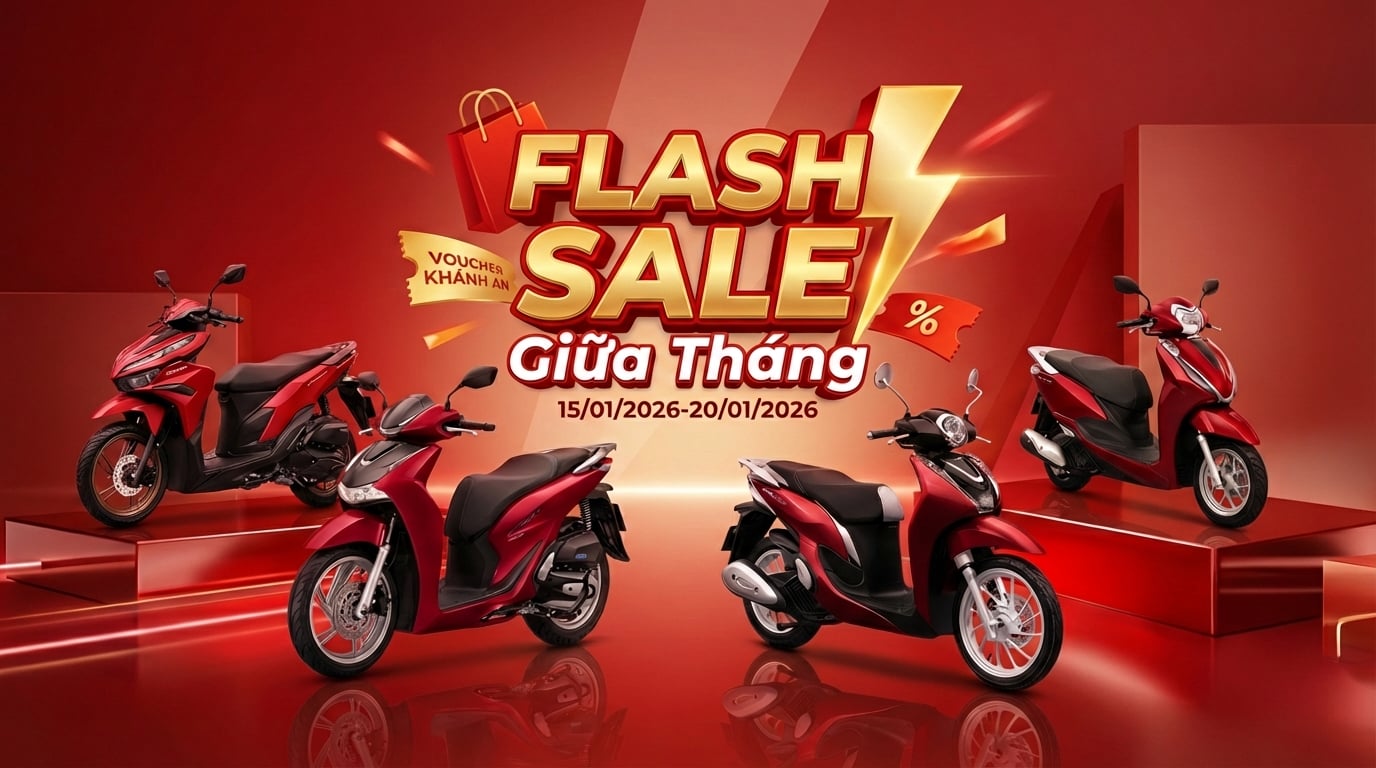 FLASH SALE Giữa Tháng Thời Điểm Vàng Săn Ưu Đãi Honda HEAD Khánh An
