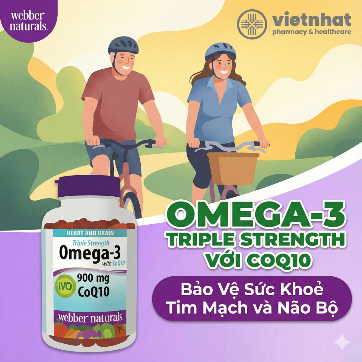 Review Webber Naturals Omega-3 + CoQ10: Bảo Vệ Tim Mạch và Não Bộ