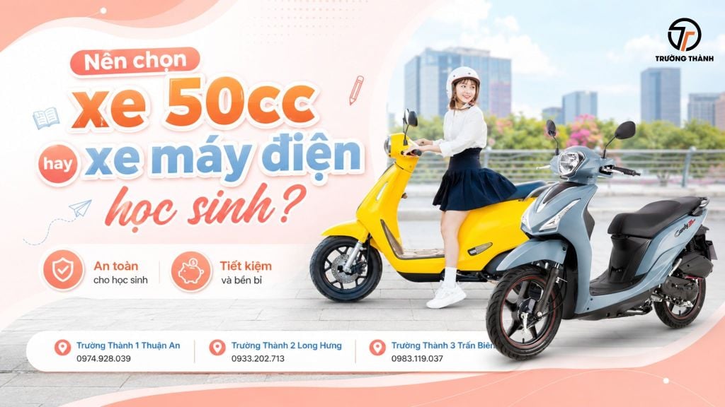 Nên chọn xe 50cc hay xe máy điện cho học sinh? – xemaytruongthanh