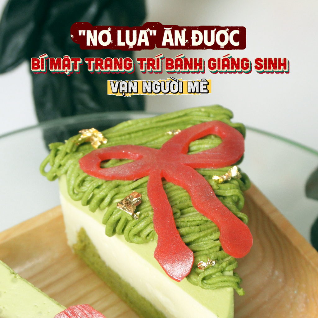 Trang Trí Bánh Noel Với Nơ Lụa Ăn Được Từ Gelatin & Socola ...