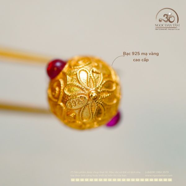 Charm Hồ Lô ĐÍnh Ruby 11.8mm - Bạc 925 Mạ Vàng Cao Cấp – Ngọc Đan Tâm ...