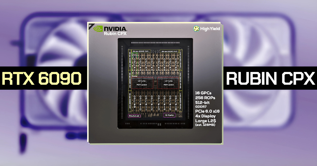 NVIDIA Rubin CPX hé lộ thiết kế GeForce RTX 6090 siêu khủng