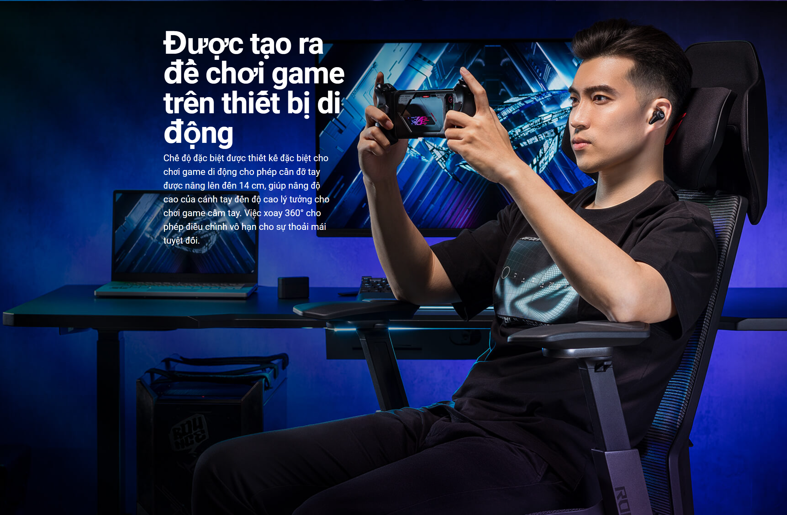 Ghế Công Thái Học ASUS ROG Destrier Ergo Gaming Chair SL400