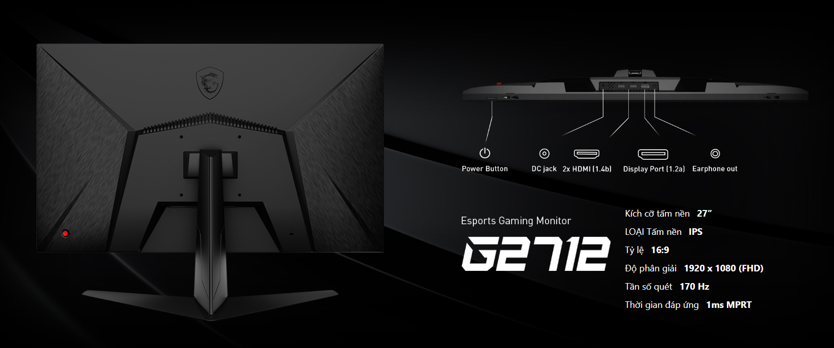 Màn hình MSI G2712 (27 inch/ 170Hz/ FHD/ IPS)
