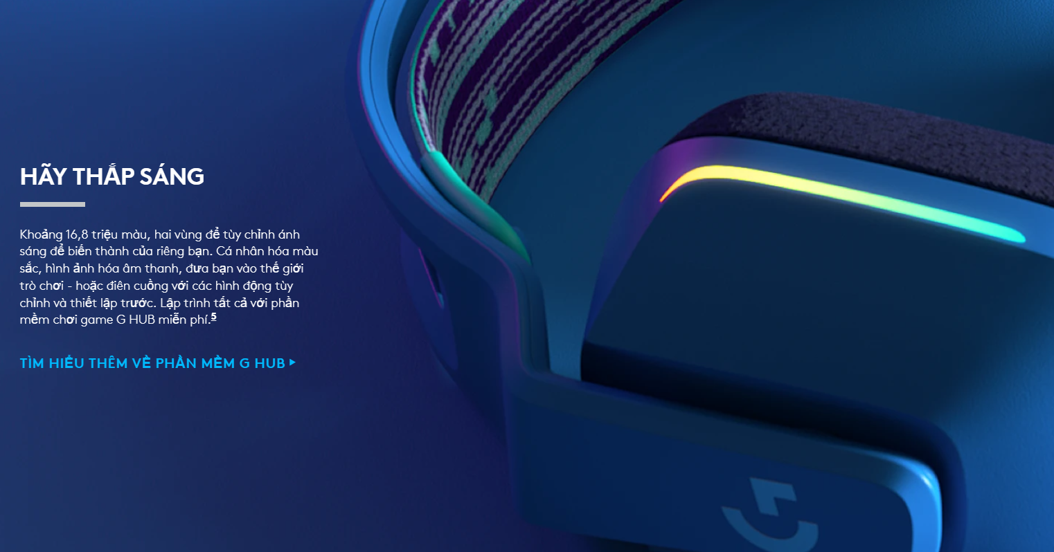 Tai nghe Logitech G733 Lightspeed RGB Wireless Gaming